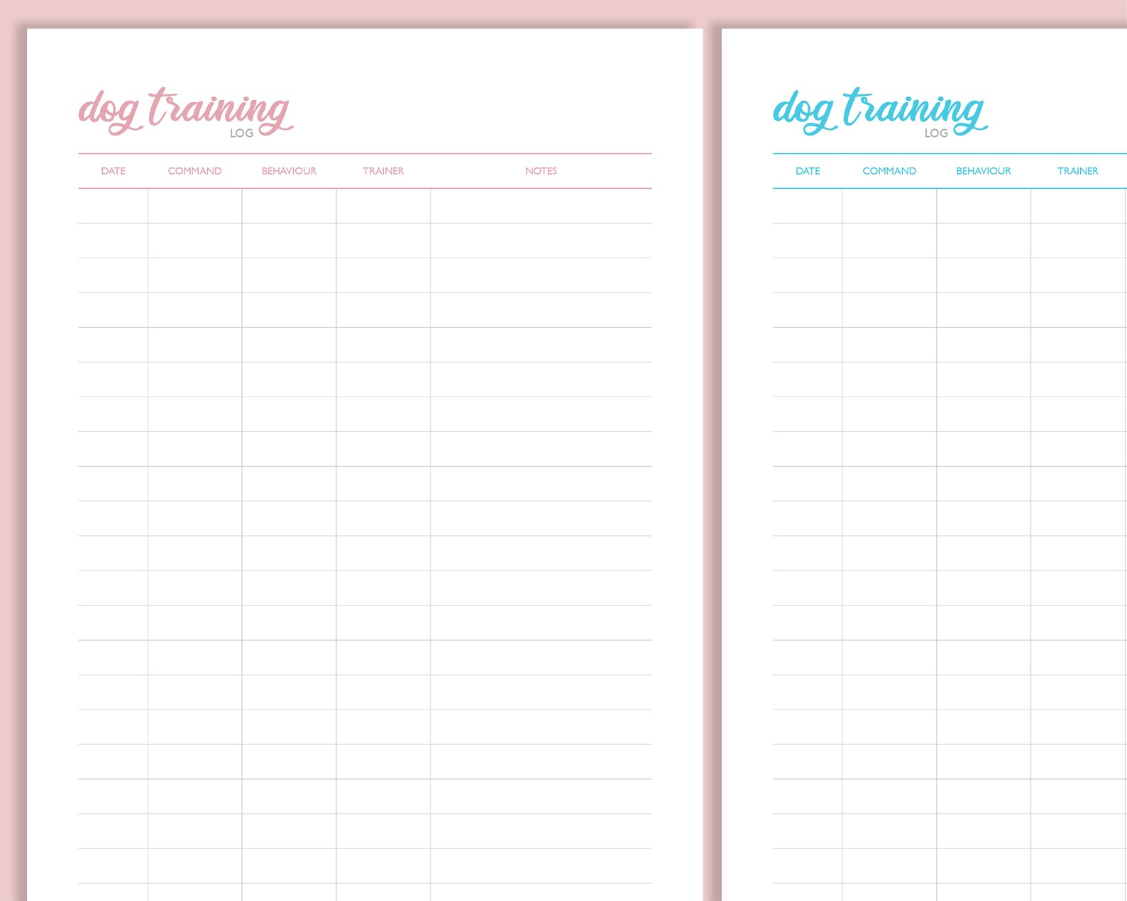 Dog Training, Puppy Journal, Dog Training Planner, Puppy Training ...