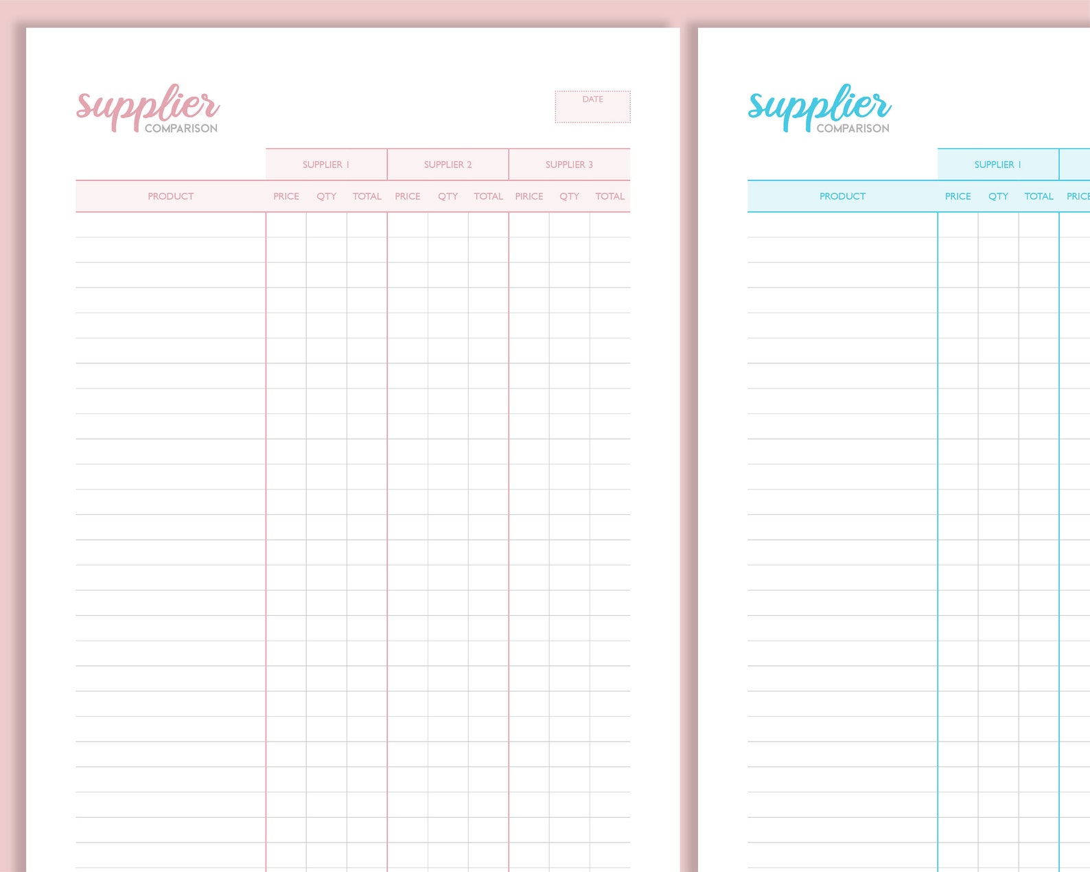 Supplier Tracker, Sell on Etsy, Supplier List, Business Log, Supplier ...