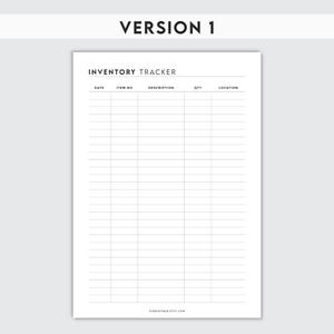 Inventory Tracker Printable | Stock Management System | Business Supply ...