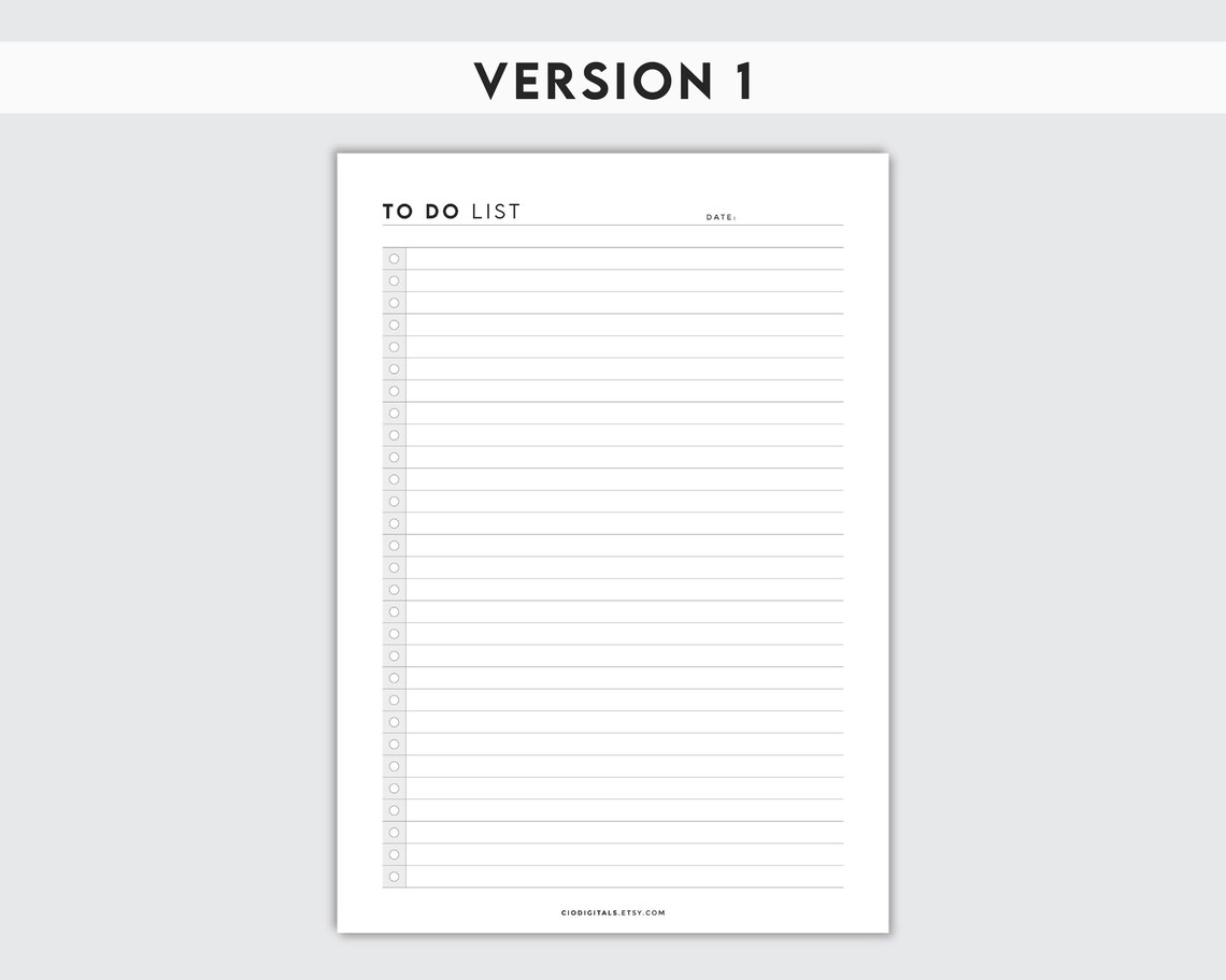 To-do List Printable: Task Tracker & Priority Planner (A4, A5, Letter ...