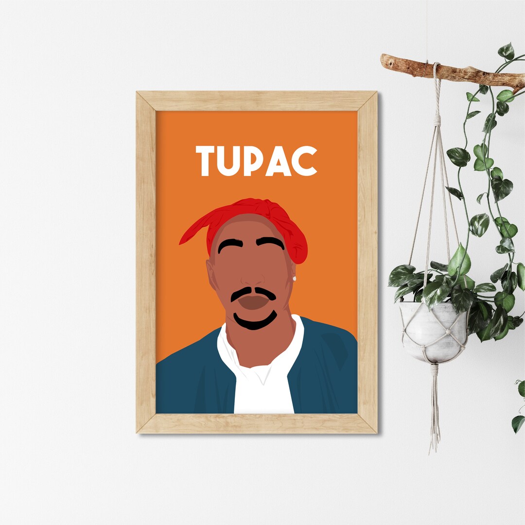 Tupac Shakur Poster Tupac Shakur Print 2 Pac Poster Minimal - Etsy