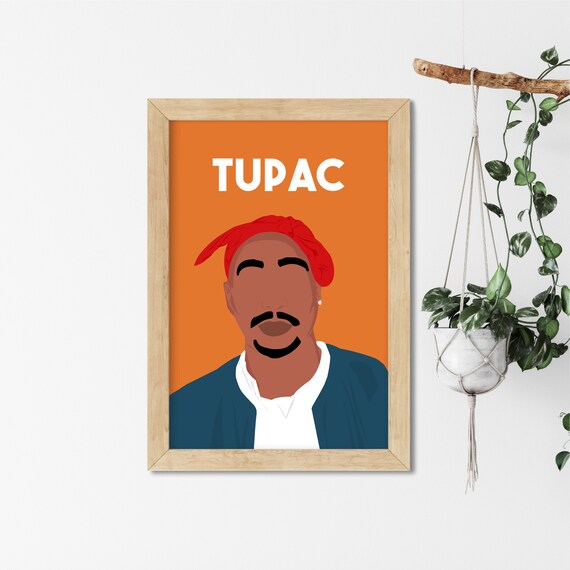 Tupac Shakur Poster Tupac Shakur Print 2 Pac Poster Minimal | Etsy