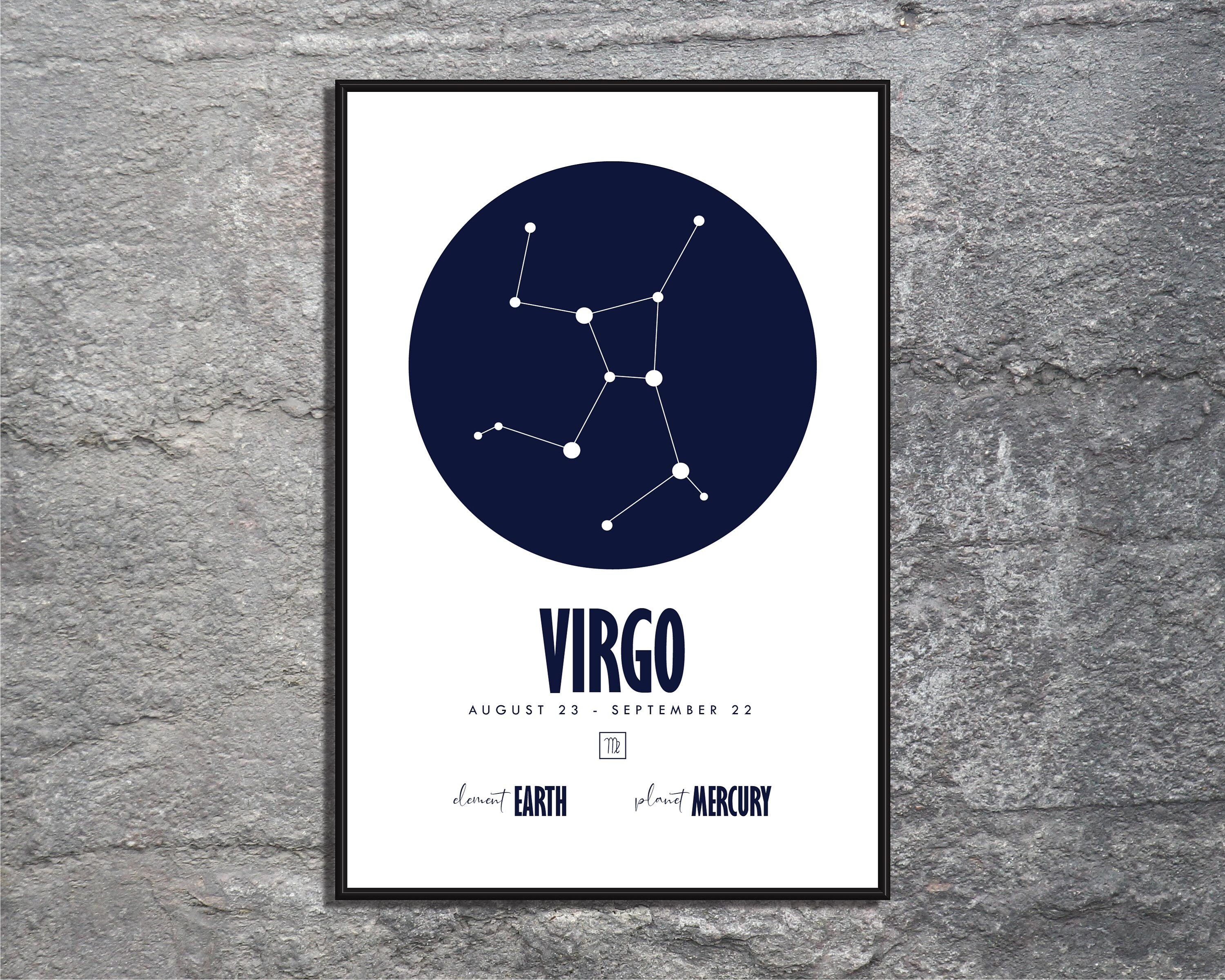 Astrology Star Sign Constellation Poster Celestial Artwork | Etsy