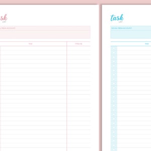 Task List, Task Tracker, Printable Planner, Instant Download, Life ...