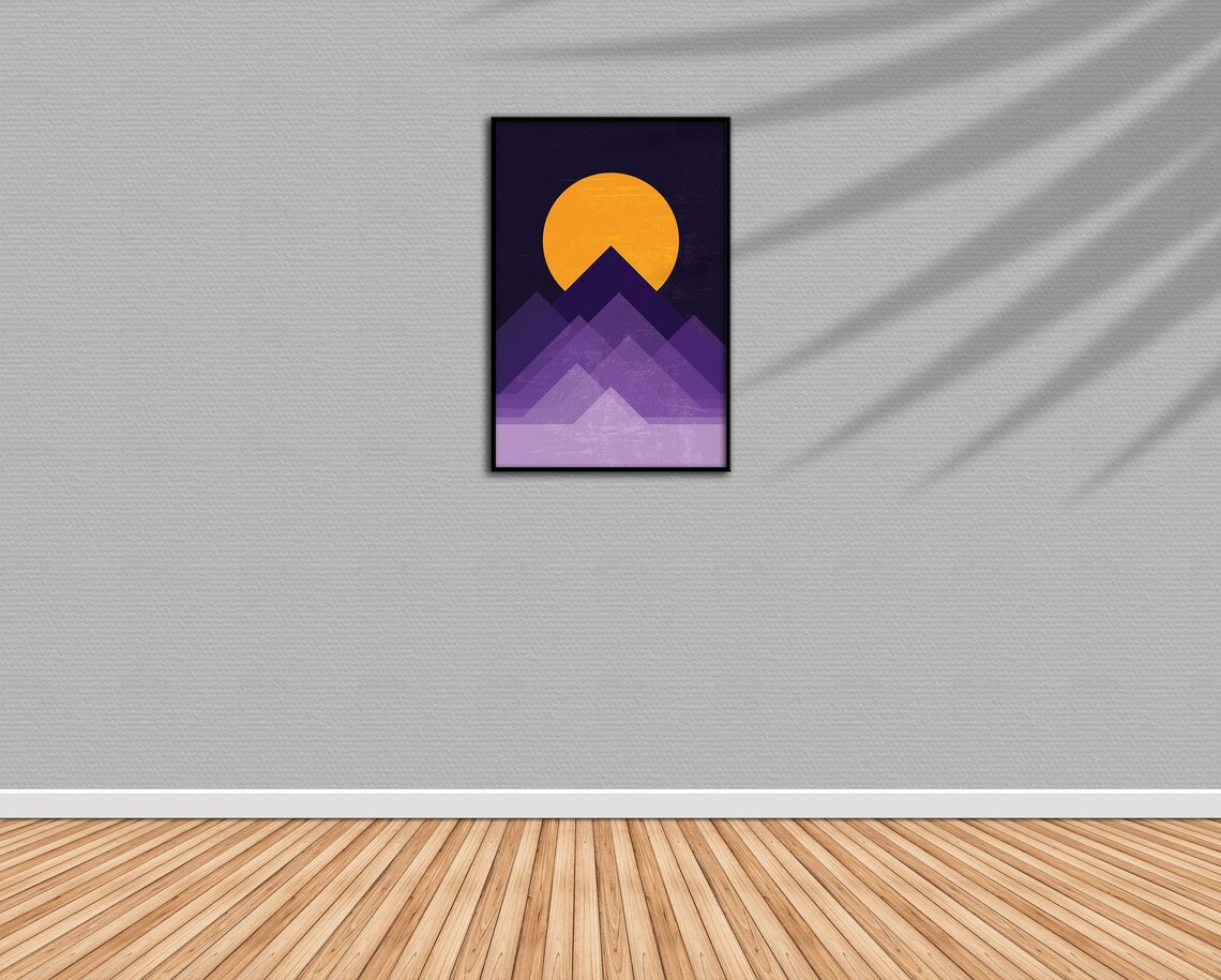 Rising Sun Art Print Sunrise Art Print Abstract Sunburst | Etsy