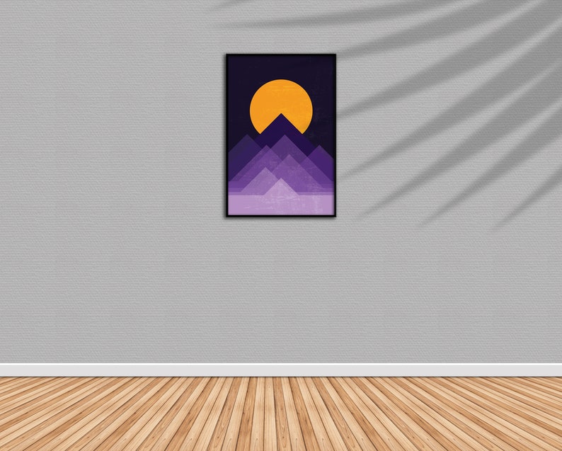 Rising Sun Art Print Sunrise Art Print Abstract Sunburst | Etsy