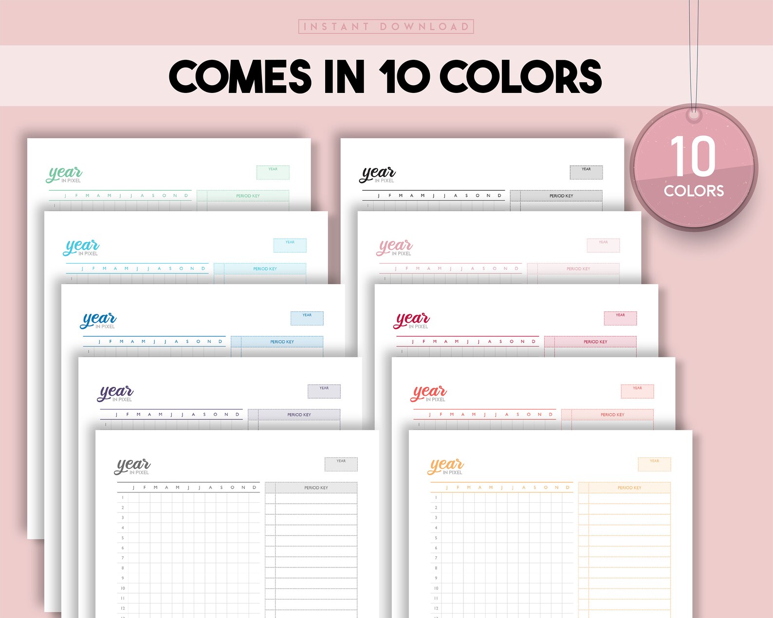 Yearly Checklist, Yearly Plan, Printable Planner, Undated Planner ...