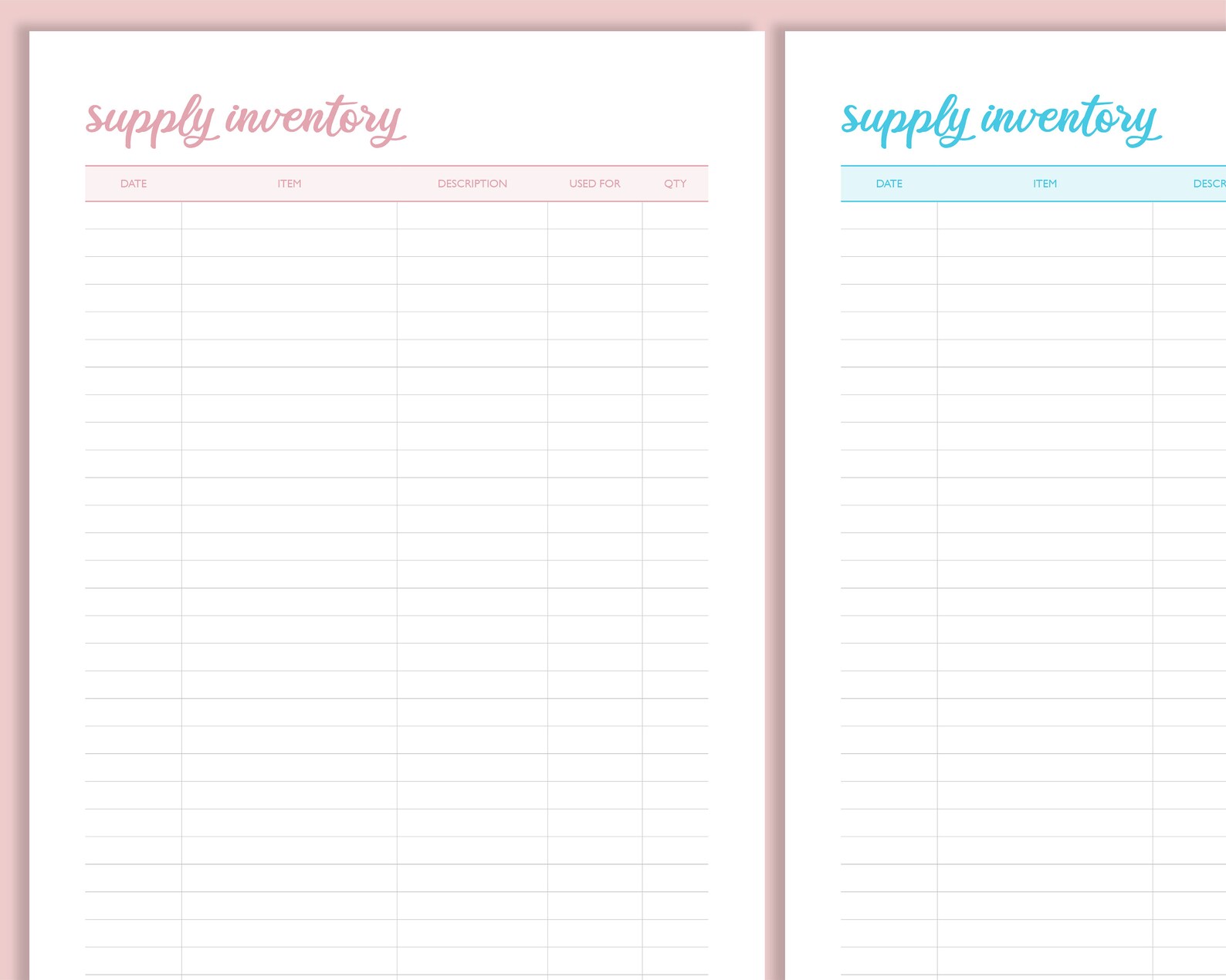 Supply Inventory Tracker, Product Management Template (digital Download ...