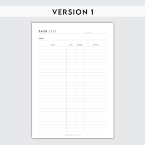 Task List Printable, Daily Tasks Organizer, Work List Planner, Job ...