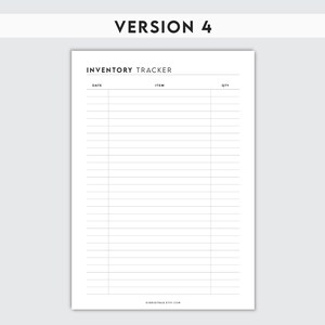 Inventory Tracker Printable | Stock Management System | Business Supply ...