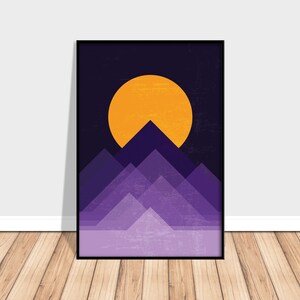 Rising Sun Art Print Sunrise Art Print Abstract Sunburst | Etsy