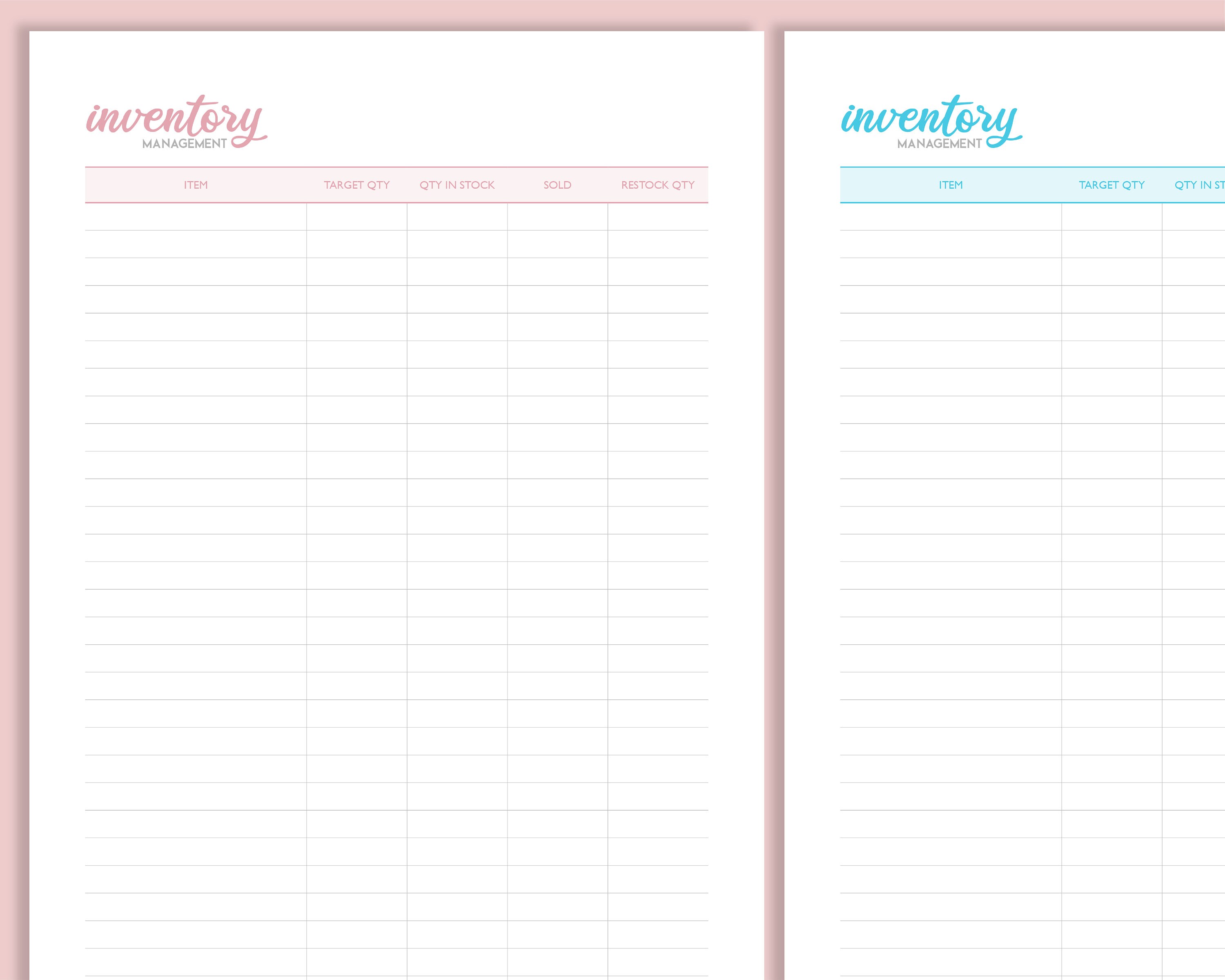 Inventory Tracker, Small Business Form, Editable Template, Editable ...