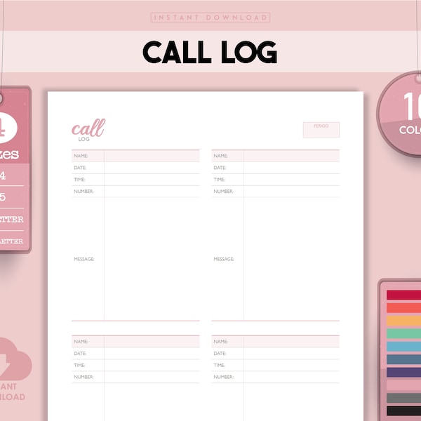 Phone Call Note Template - Etsy