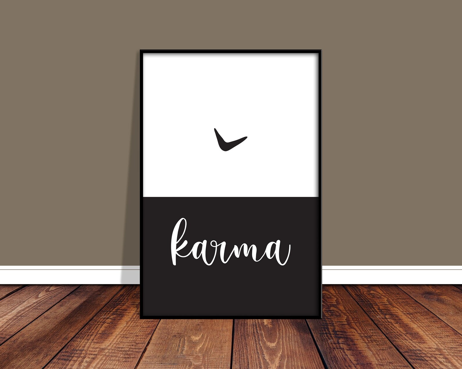 Karma Poster Quote Wall Art Yoga Print Poster Scandinavian | Etsy