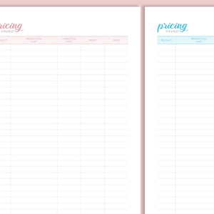 Price List Template, Pricing Guide, Business Office, Editable Price ...