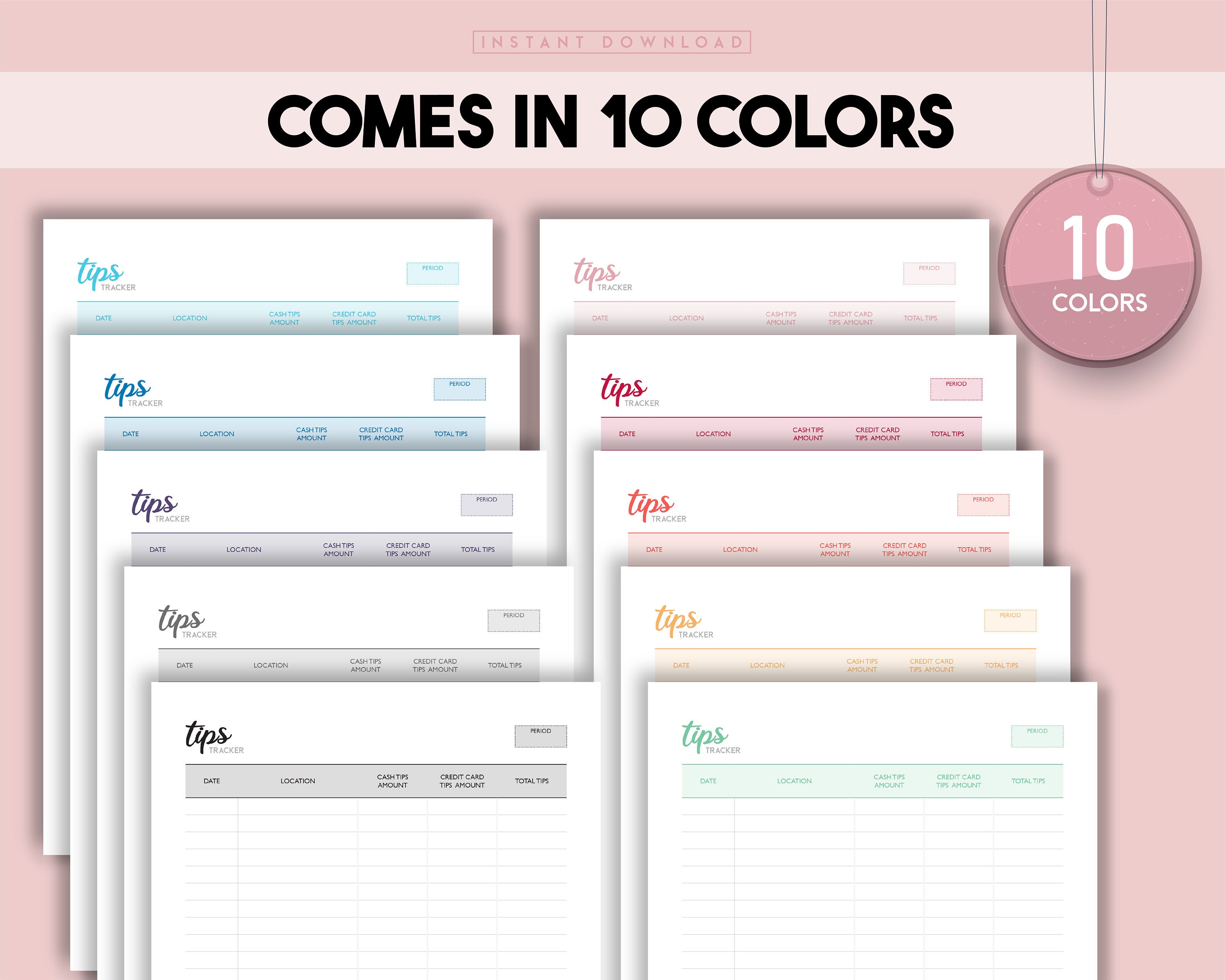 Tip Tracker Tip Log Waiter Tip Tracker Waiter Shift Tracker Shift Tracker Shift Spreadsheet 