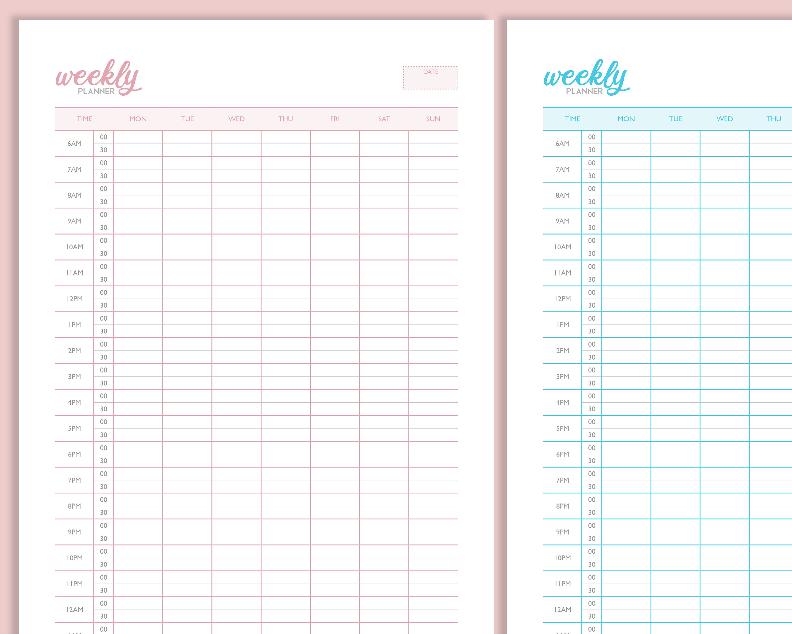 Weekly Planner Pdf, Weekly Checklist, Printable Weekly, Weekly Schedule ...