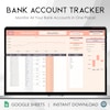 Bank Accounts Tracker Printable Template, Bank Account List, Bank ...