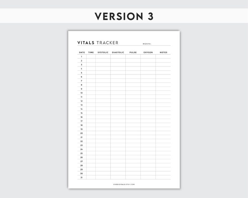 Vitals Tracker | Health Monitor & Blood Pressure Log for Pulse, Oxygen ...