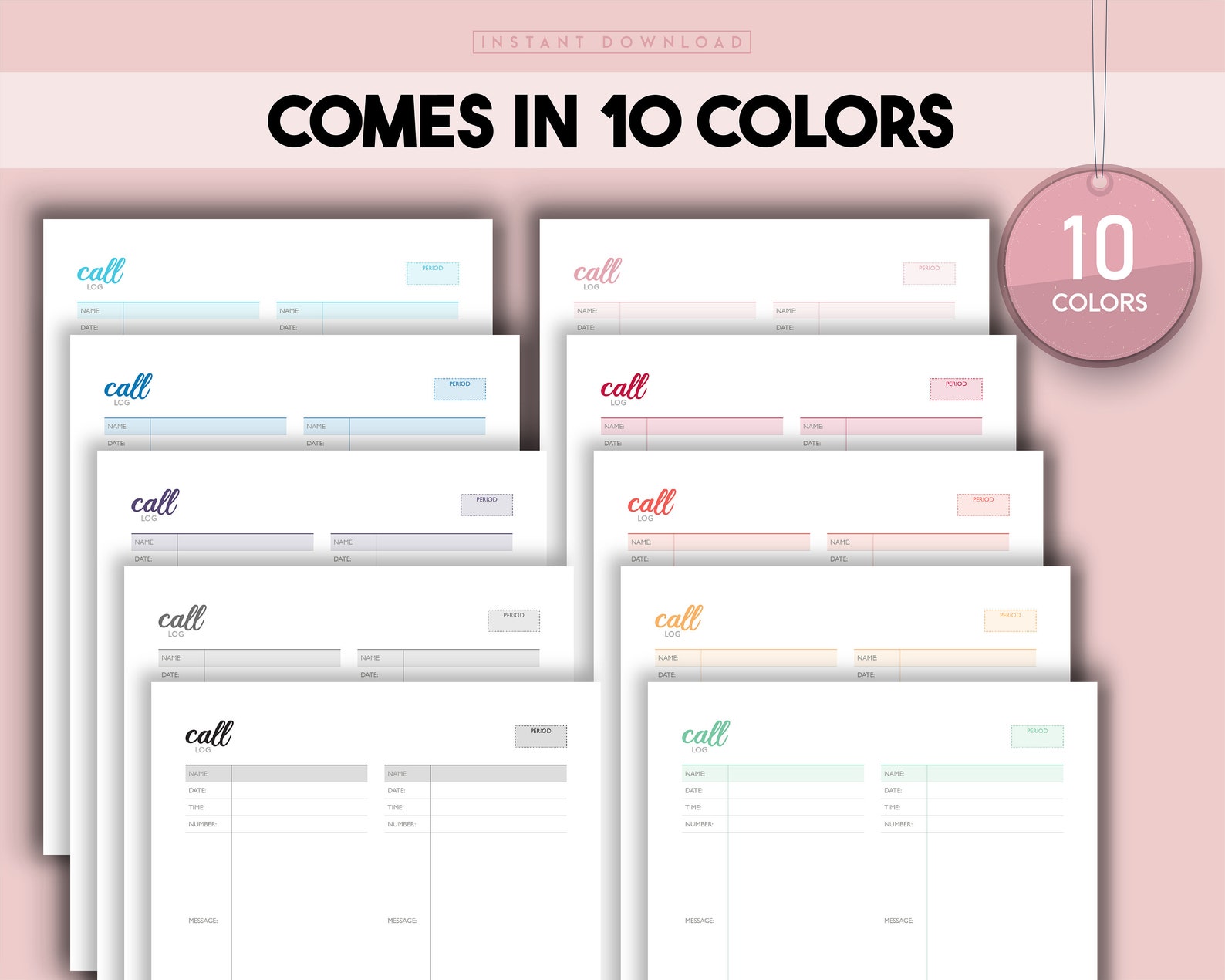 Call Message Log, Telephone Template, Phone Call Notes, Communication ...