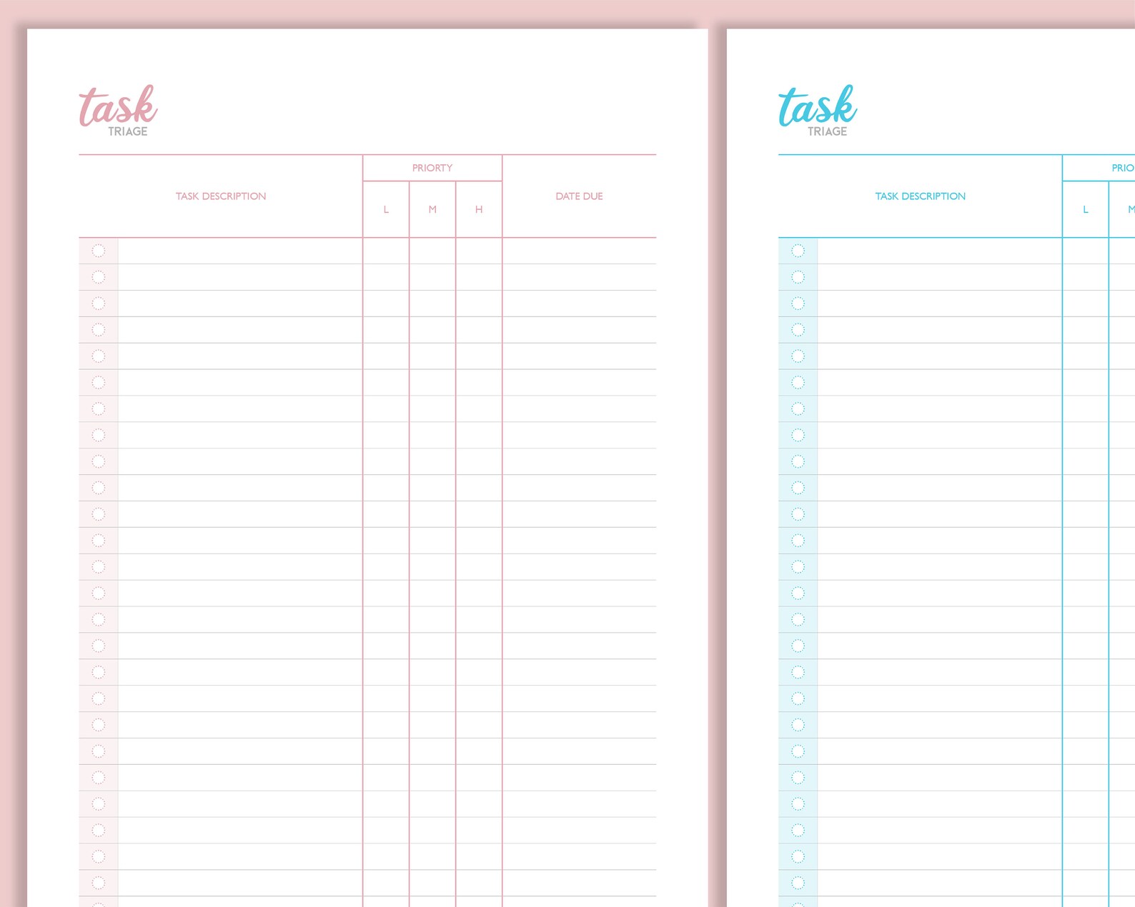 Task Triage, Priority Planner, Things to Do, to Do List Template, Daily ...