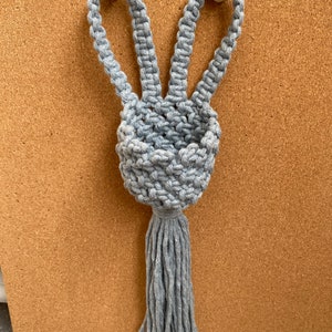 Mini Macrame Bunny Basket | Macrame Easter Basket | Easter Macrame | Bunny Macrame | Macrame ...