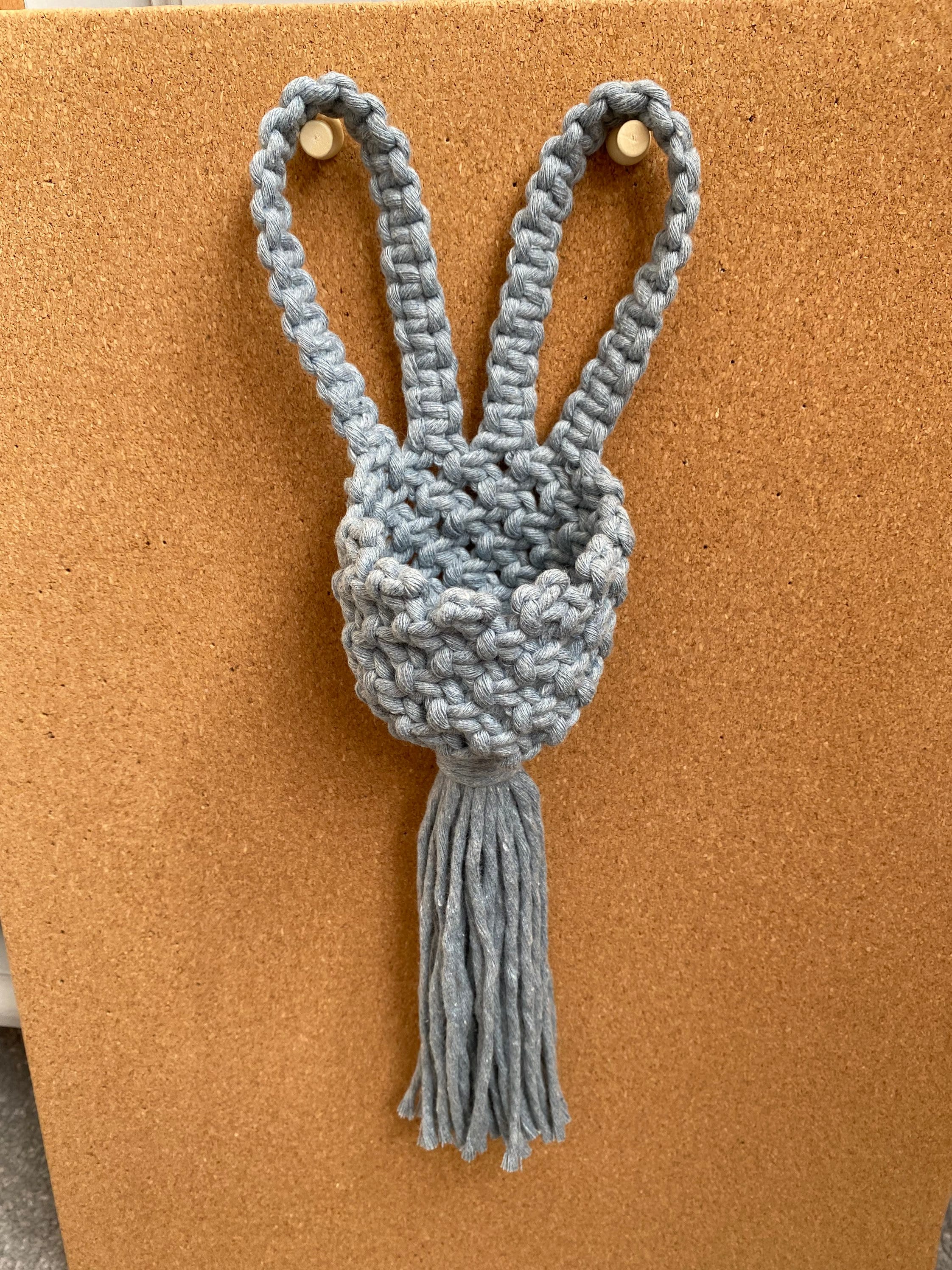 Mini Macrame Bunny Basket Macrame Easter Basket Easter | Etsy UK