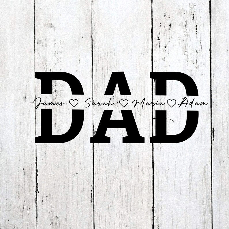 Dad SVG Father Svg Father's Day SVG Customizable Names - Etsy