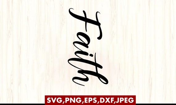 FAITH Font Cross Script Svg Cut Files Clipart Downloads - Etsy