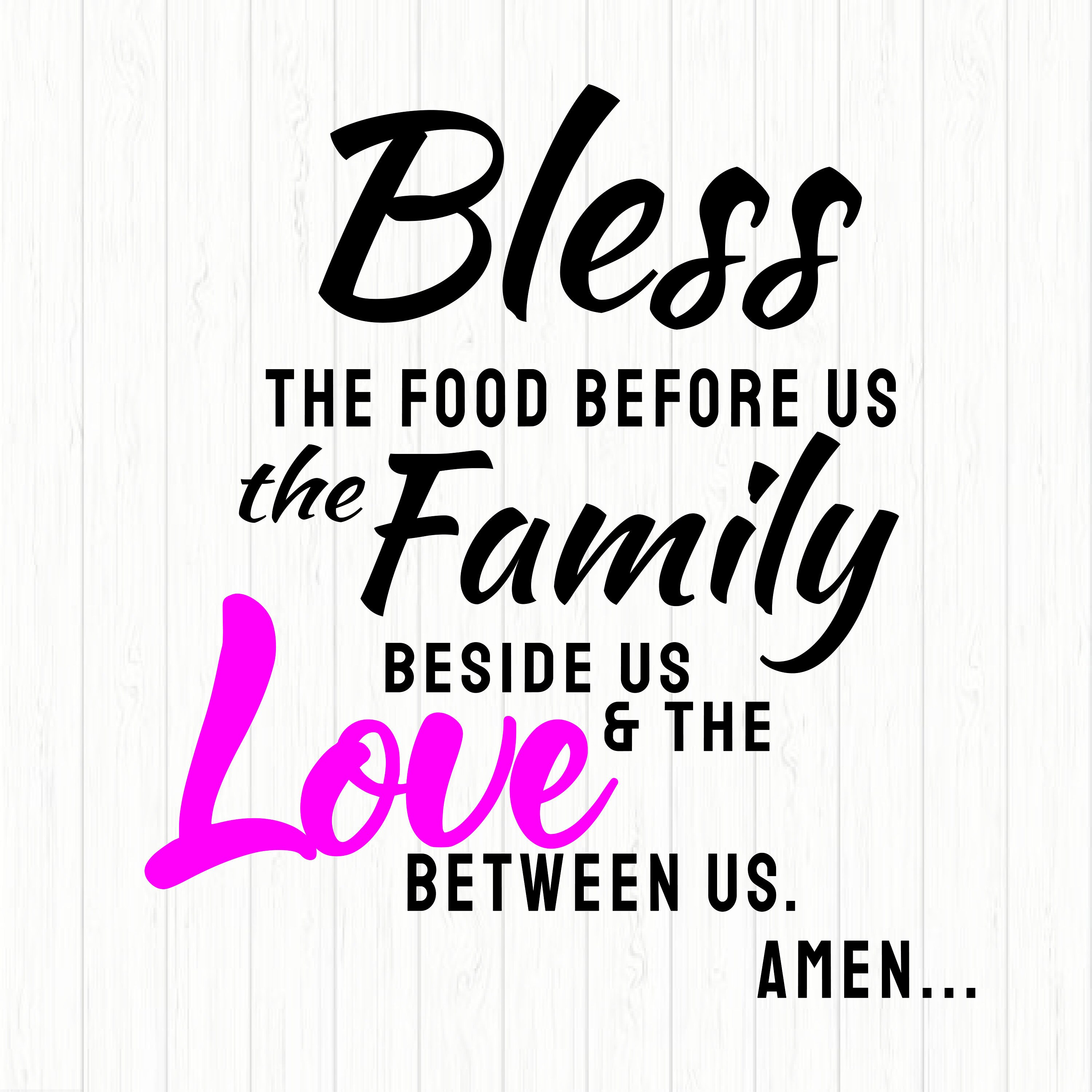 Bless the Food Before Us Digital File SVG PNG JPG Prayer Svg File Cut ...