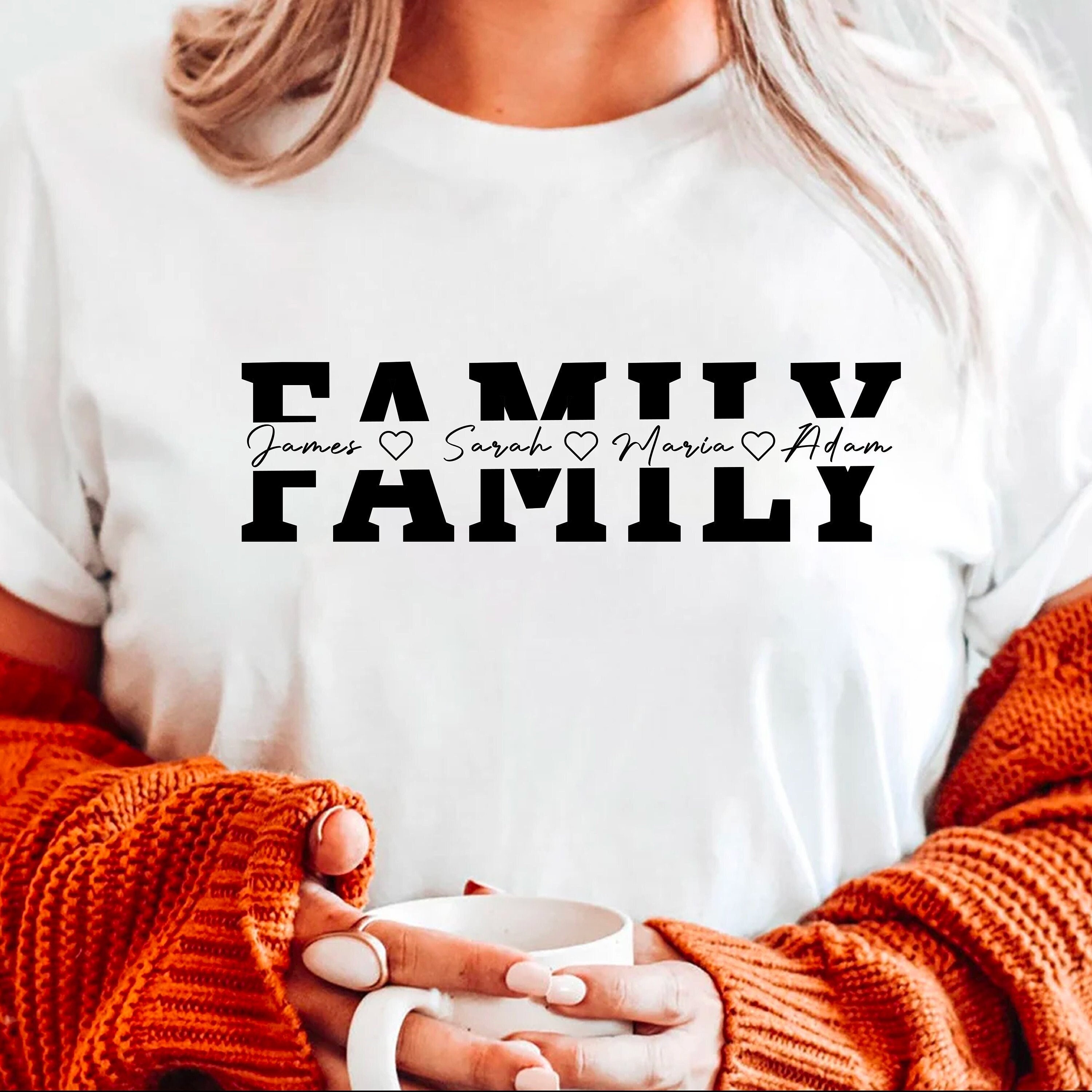 Family SVG, Family Split Name Frame Svg, Family Clipart Svg, Family Cut ...