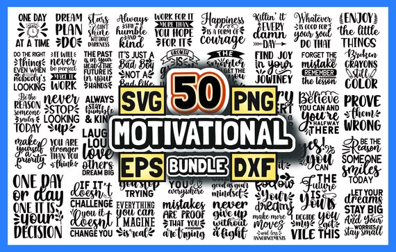 Motivational Quotes Bundles Svg Png Inspirational Quotes Png | Etsy