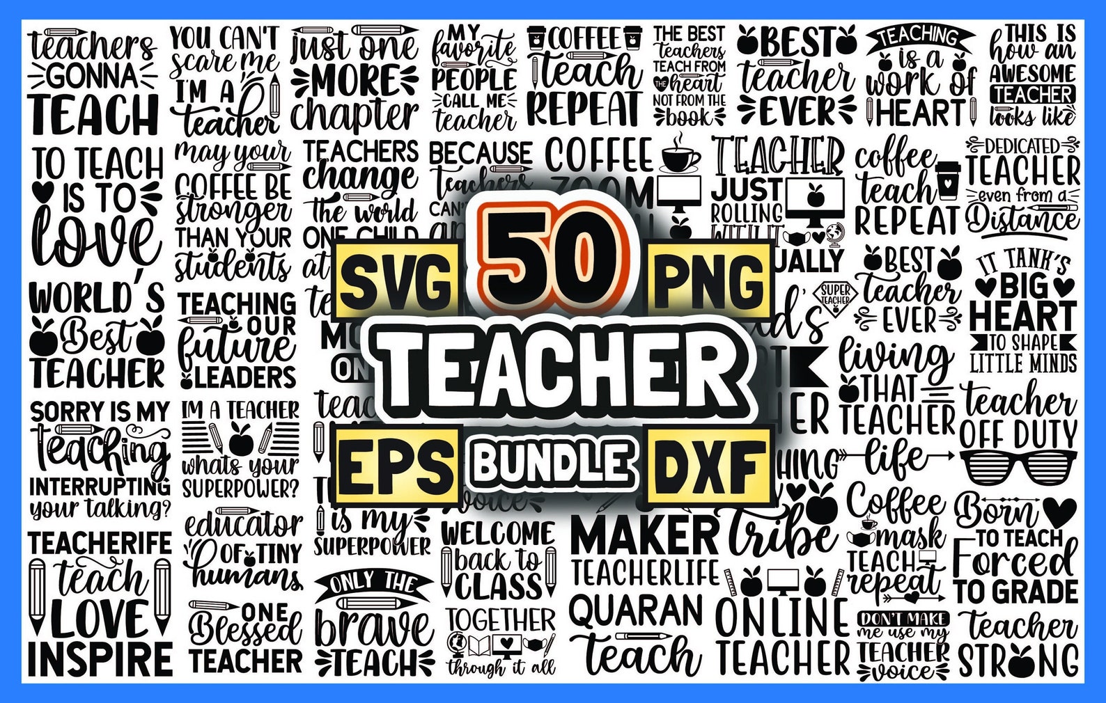 Teacher Svg Png Bundle Teacher School Svg Png Teaching - Etsy
