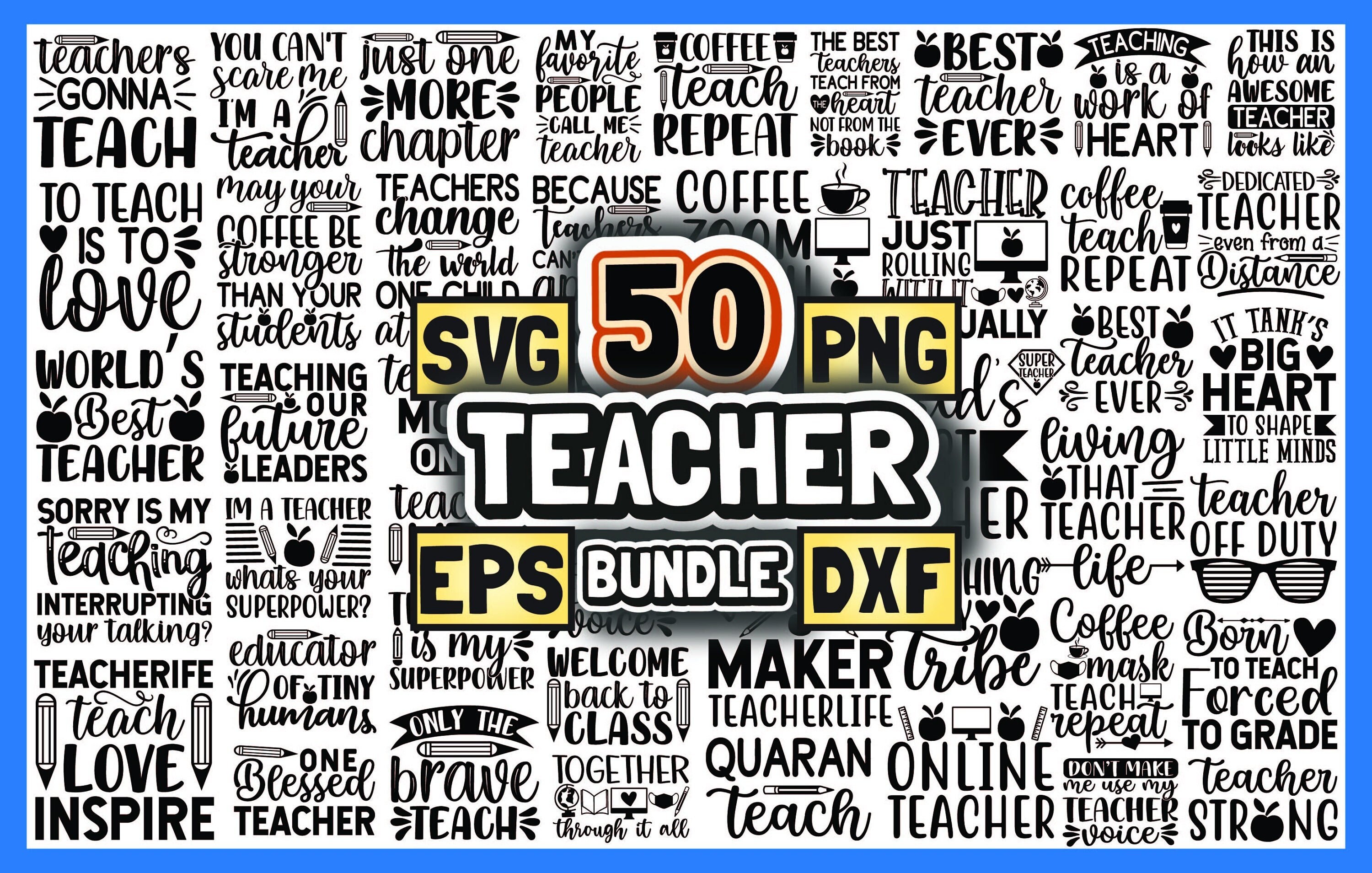 Teacher Svg Png Bundle Teacher School Svg Png Teaching - Etsy