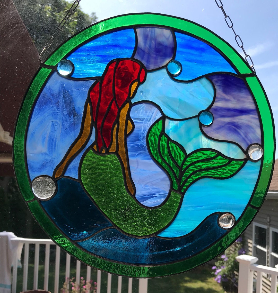 Stained Glass Mermaid - Etsy