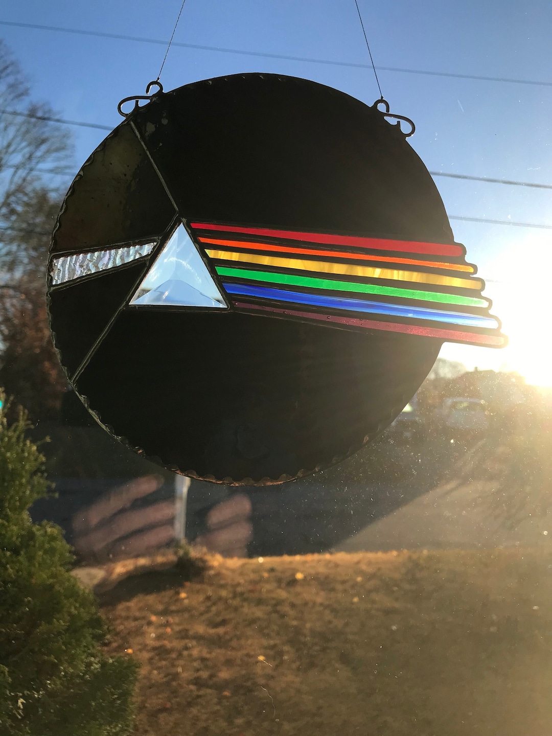Stained Glass Pink Floyd Prism - Etsy