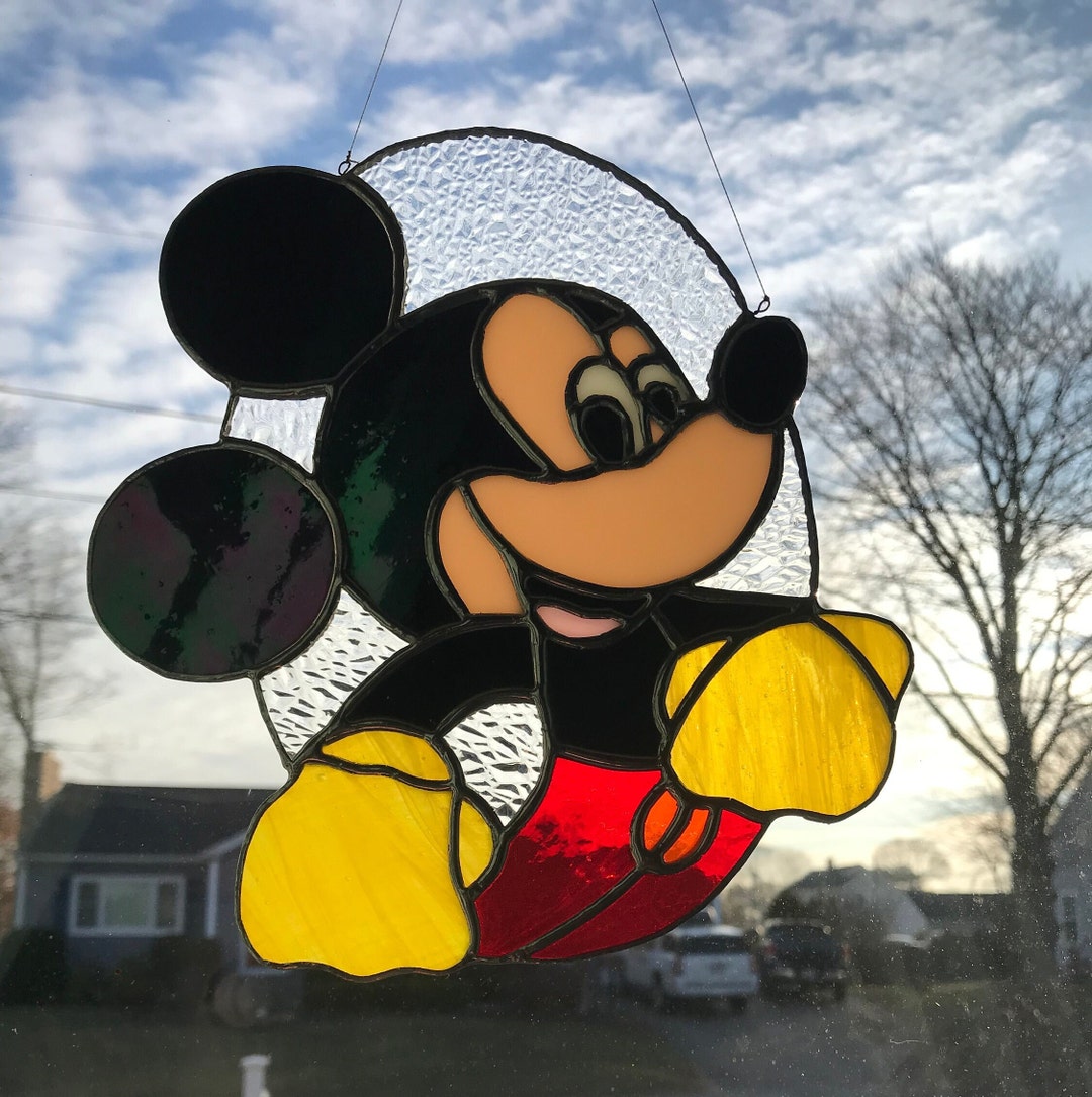 Stained Glass Mickey Mouse - Etsy