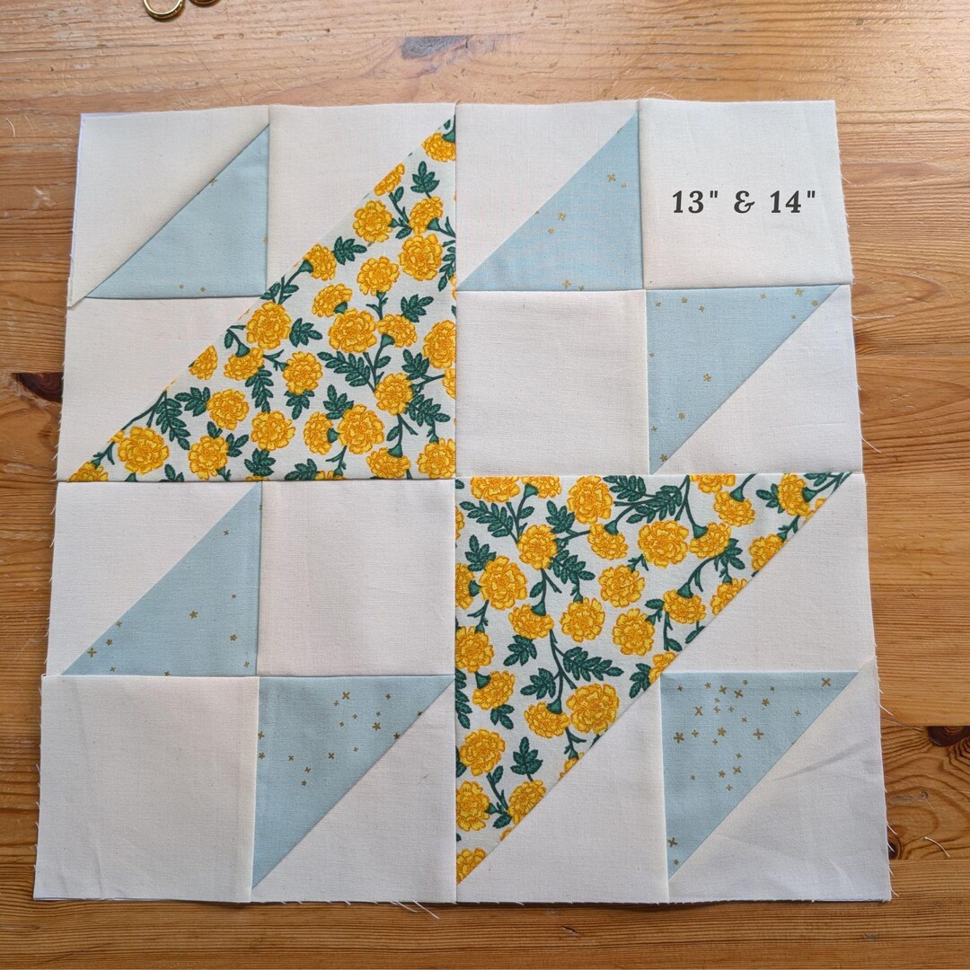 Goose & Gosling Quilt Block, 13 Inch and 14 Inch, Foundation Paper ...