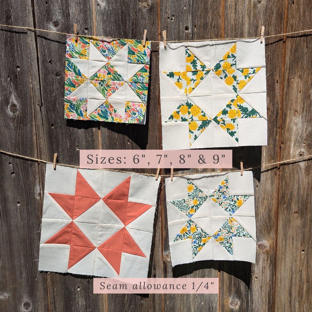 Ribbon Star Quilt Block, Foundation Paper Piecing Pattern, FPP, PDF ...