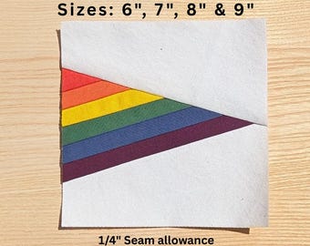Lesbian Pride Flag Quilt Block, Foundation Paper Piecing Pattern FPP ...