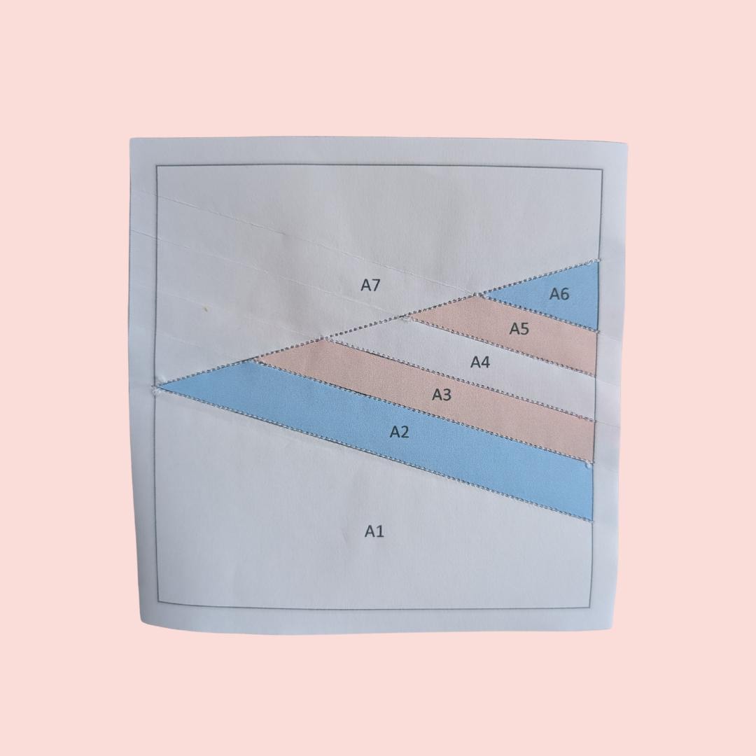 Transgender Pride Flag Quilt Block, Foundation Paper Piecing Pattern ...