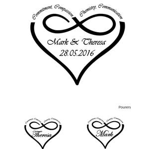 Hearts Forever Wedding Sand Unity Set, 3 Peice Set, Sand Unity Ceremony ...