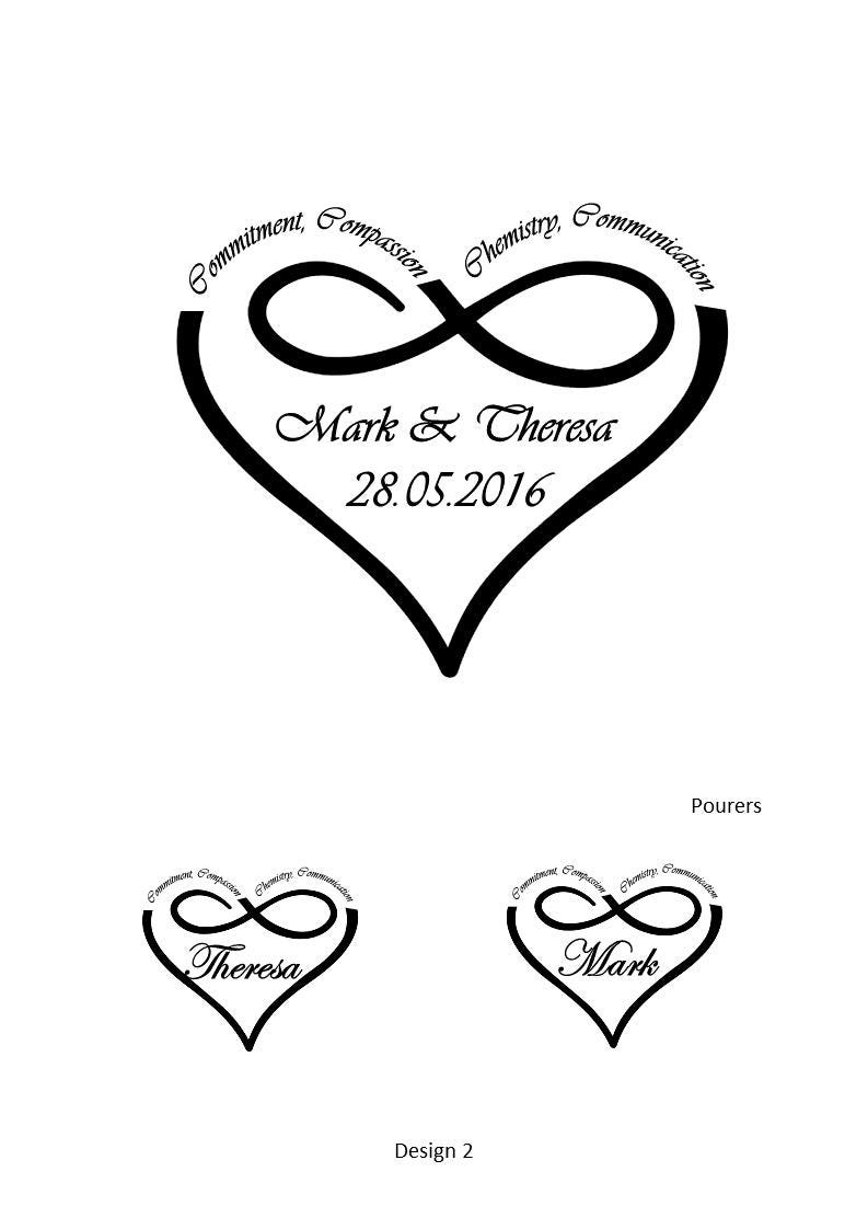 Hearts Forever Wedding Sand Unity Set, 3 Peice Set, Sand Unity Ceremony ...