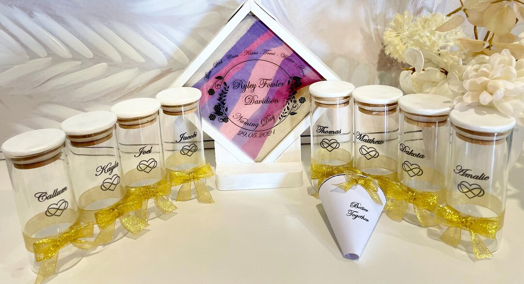 Diamond Naming Day Unity Ceremony Sand Set, 9 Piece Set, Sand Ceremony ...