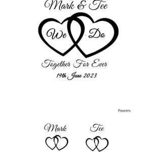 Hearts Forever Wedding Sand Unity Set, 3 Peice Set, Sand Unity Ceremony ...