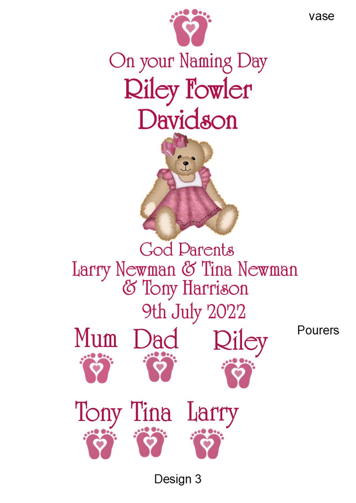 Naming Day Sonata Personalised Unity 7 Piece Set Unity Sand - Etsy