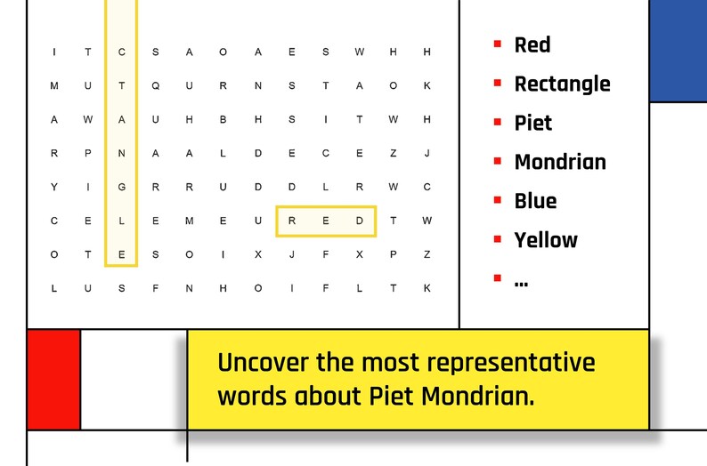 Piet Mondrian Activity Guide | Modern Art, Lines & Colors (instant ...