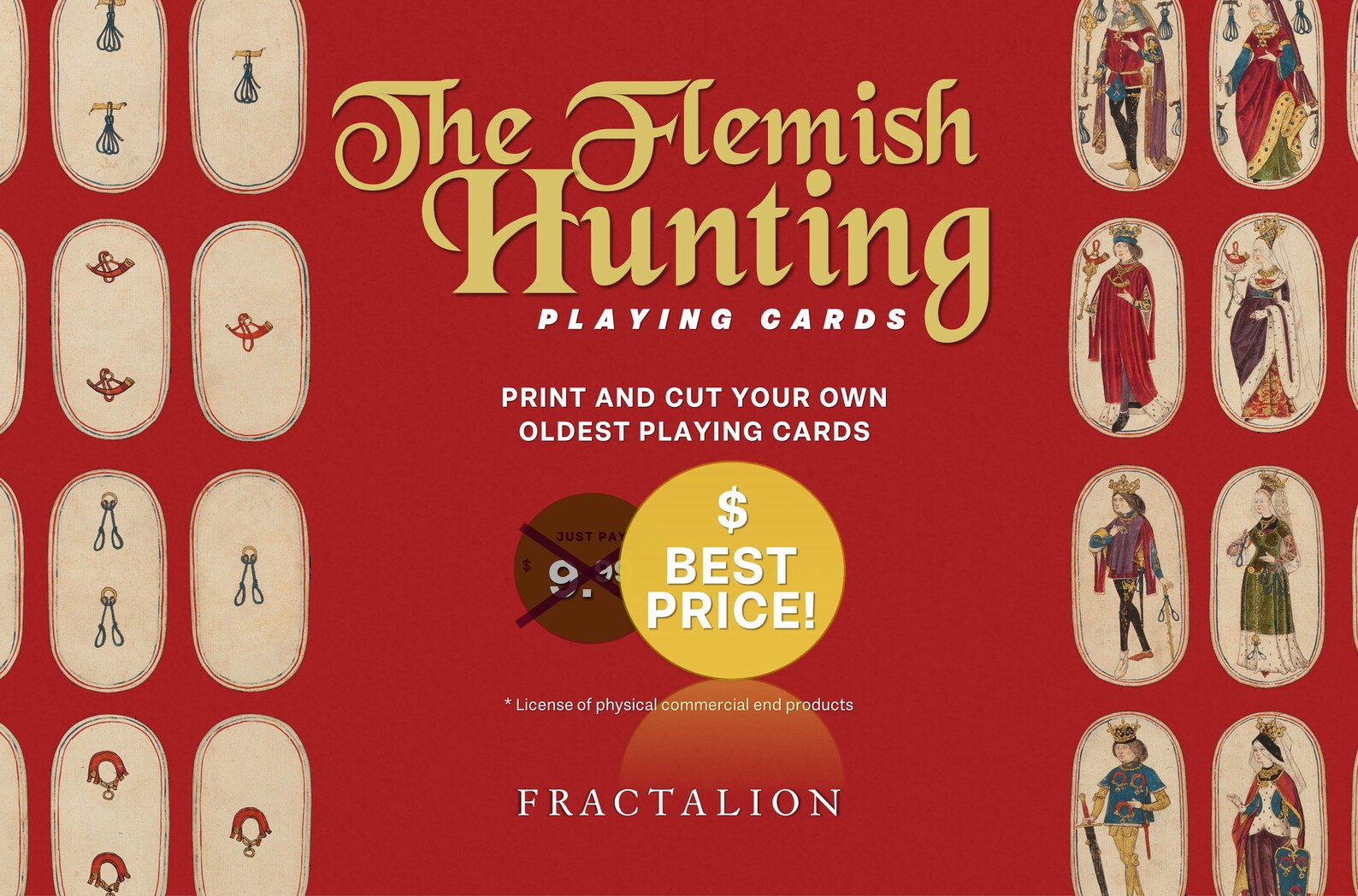 Flemish Hunting Playing Cards Ca. 147580 Unique Antique - Etsy