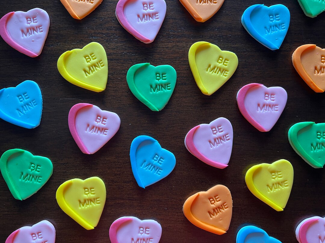 Hearts Fondant Cupcake Toppers - Etsy