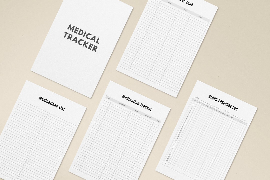 Medical Log Printable Instant Download, Medical Tracker, 15 Pages - Etsy